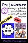 Print Awareness - 5 Ways to Help Your Child with Printed Language